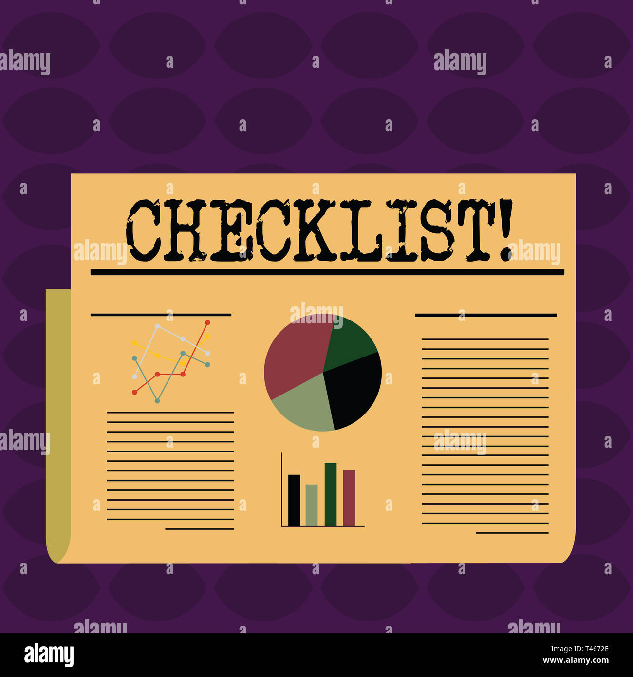 Text sign showing Checklist. Business photo showcasing list items ...