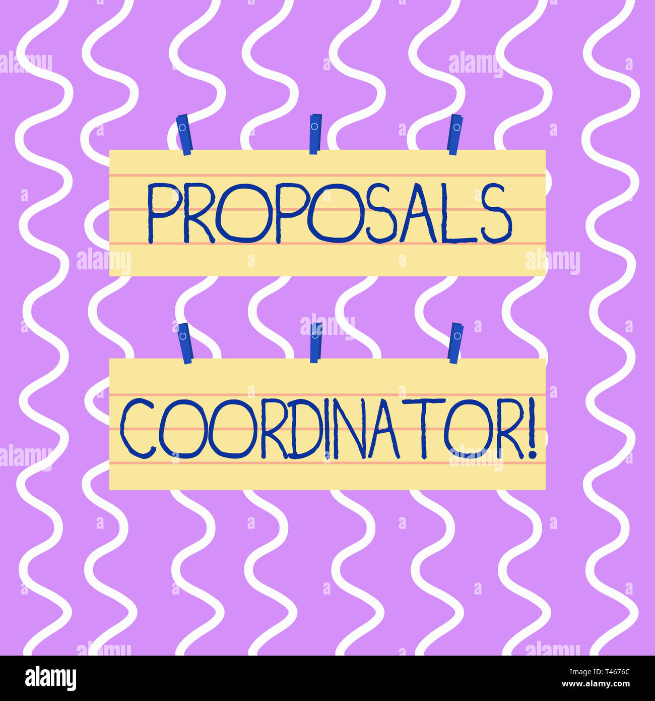Conceptual hand writing showing Proposals Coordinator. Concept meaning ...