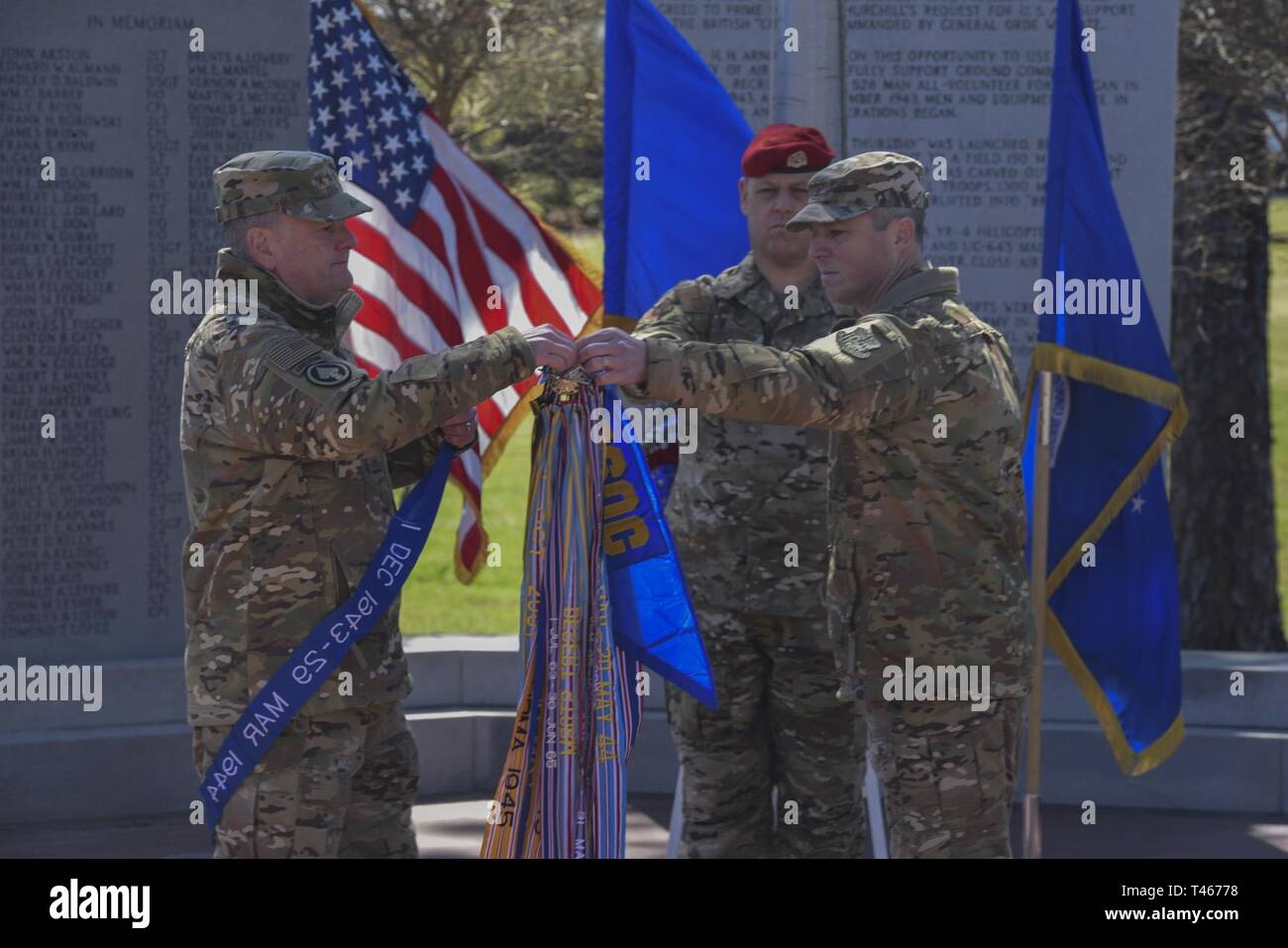 U.S. Air Force Lt. Gen. Brad Webb, left, commander of Air Force Special ...