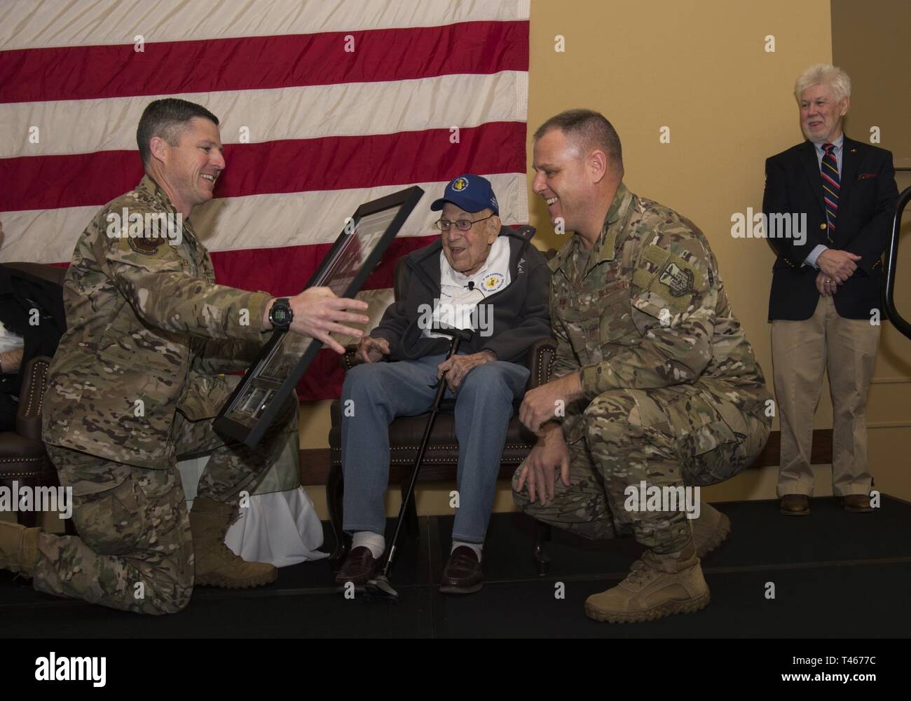 U.S. Air Force Col. Michael Conley, left, commander of the 1st Special ...