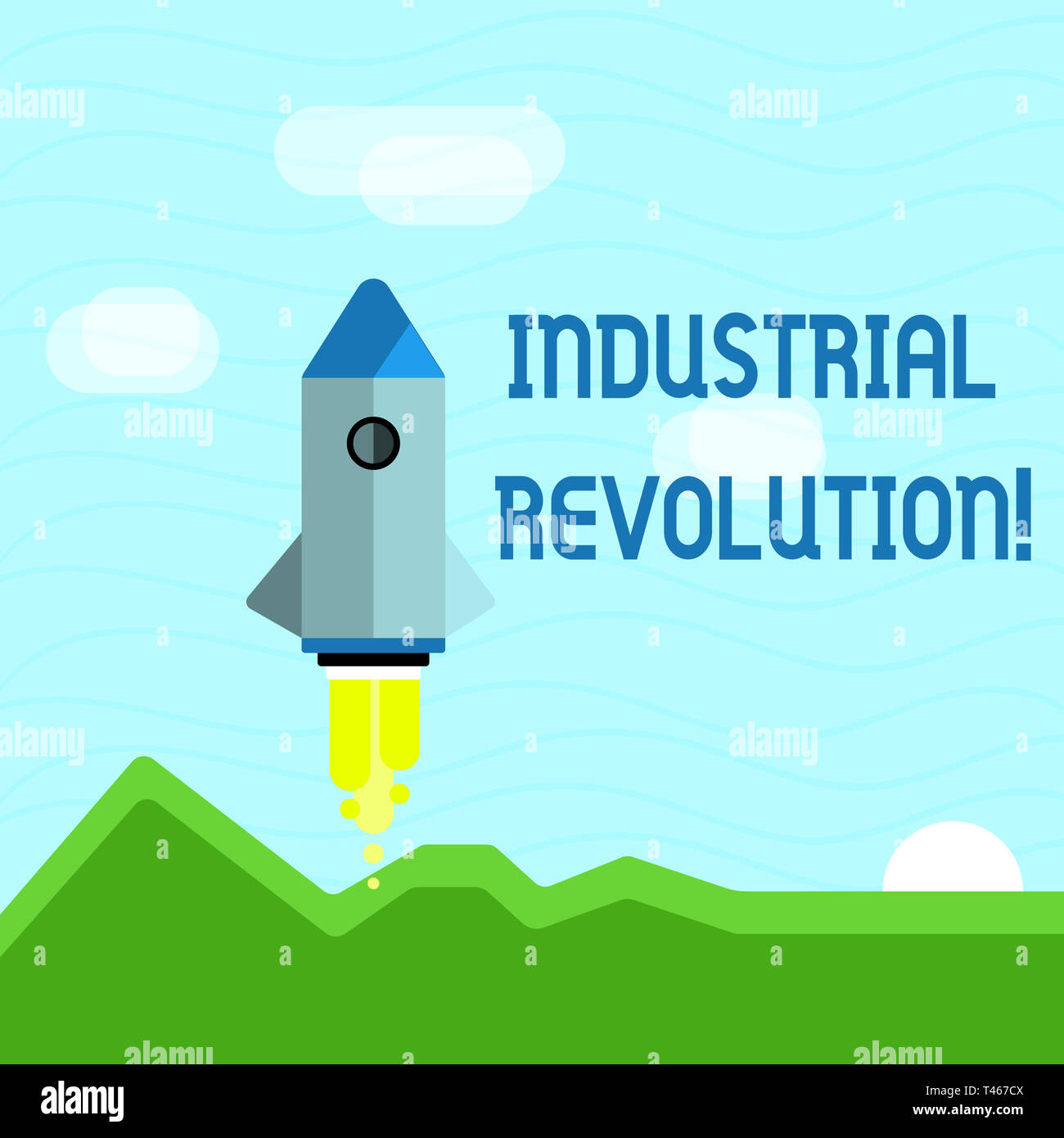 Text sign showing Industrial Revolution. Business photo showcasing time ...