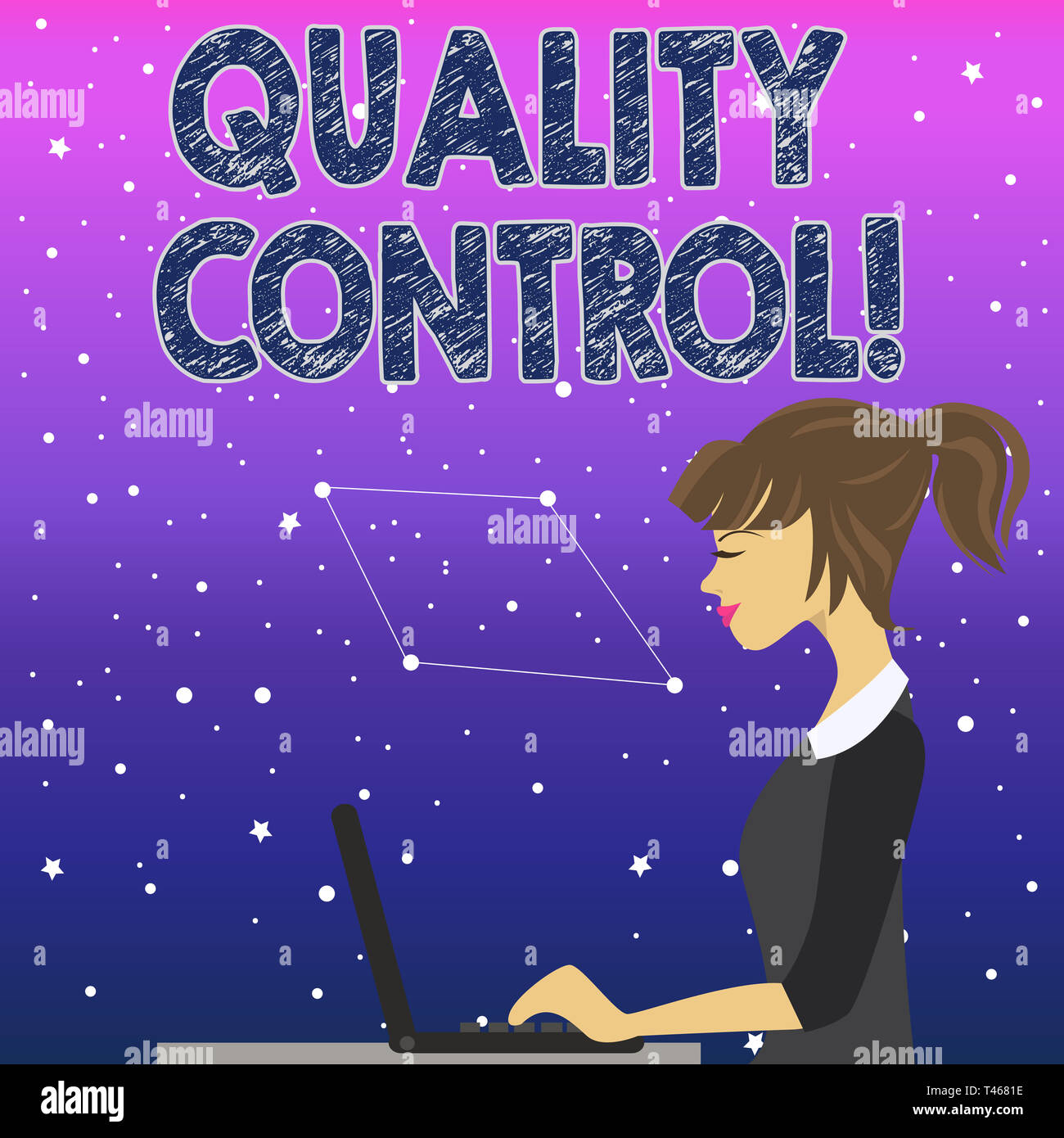 Handwriting text Quality Control. Conceptual photo system of ...