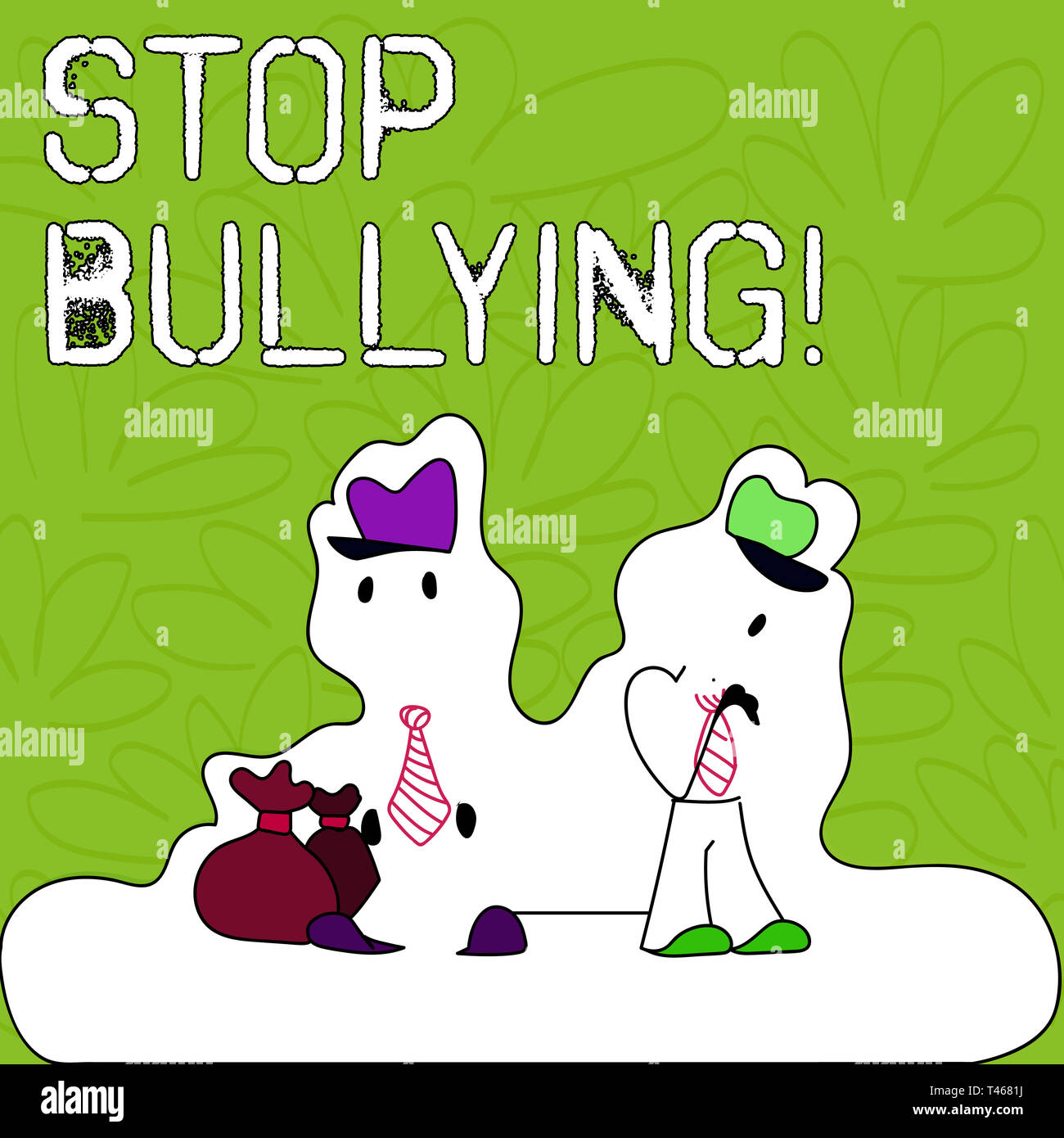 Text sign showing Stop Bullying. Business photo text no aggressive ...