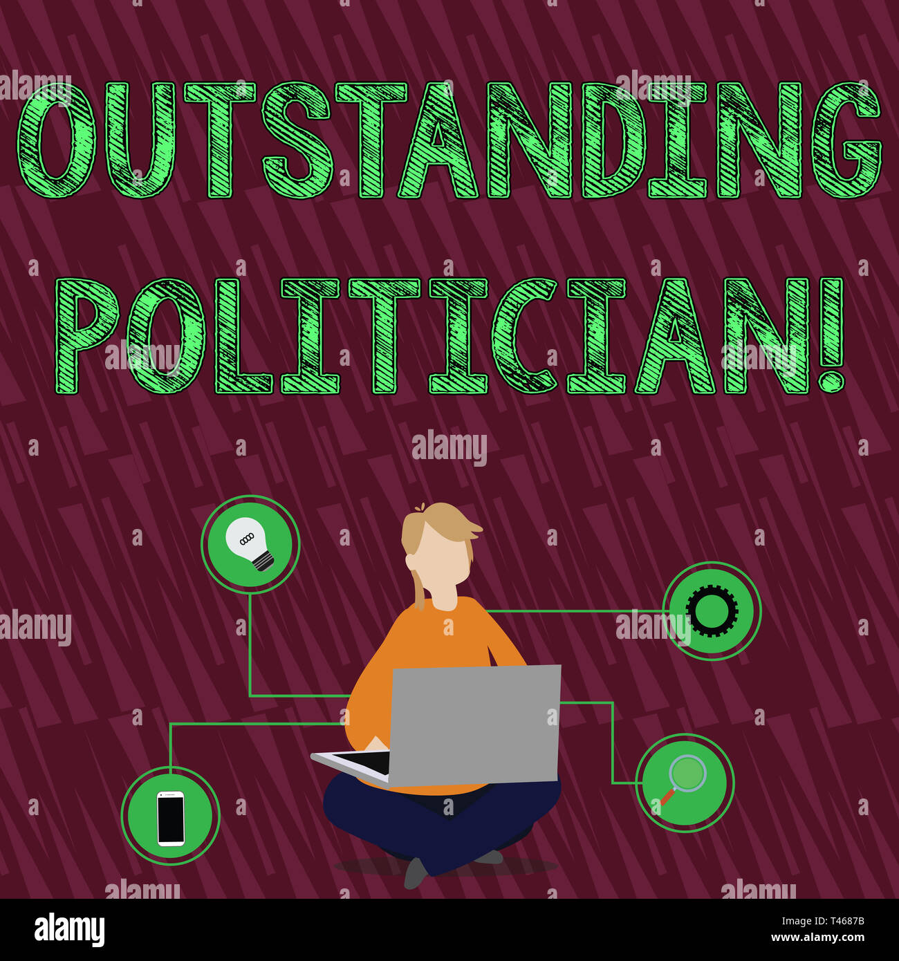 Handwriting text Outstanding Politician. Conceptual photo Having good ...