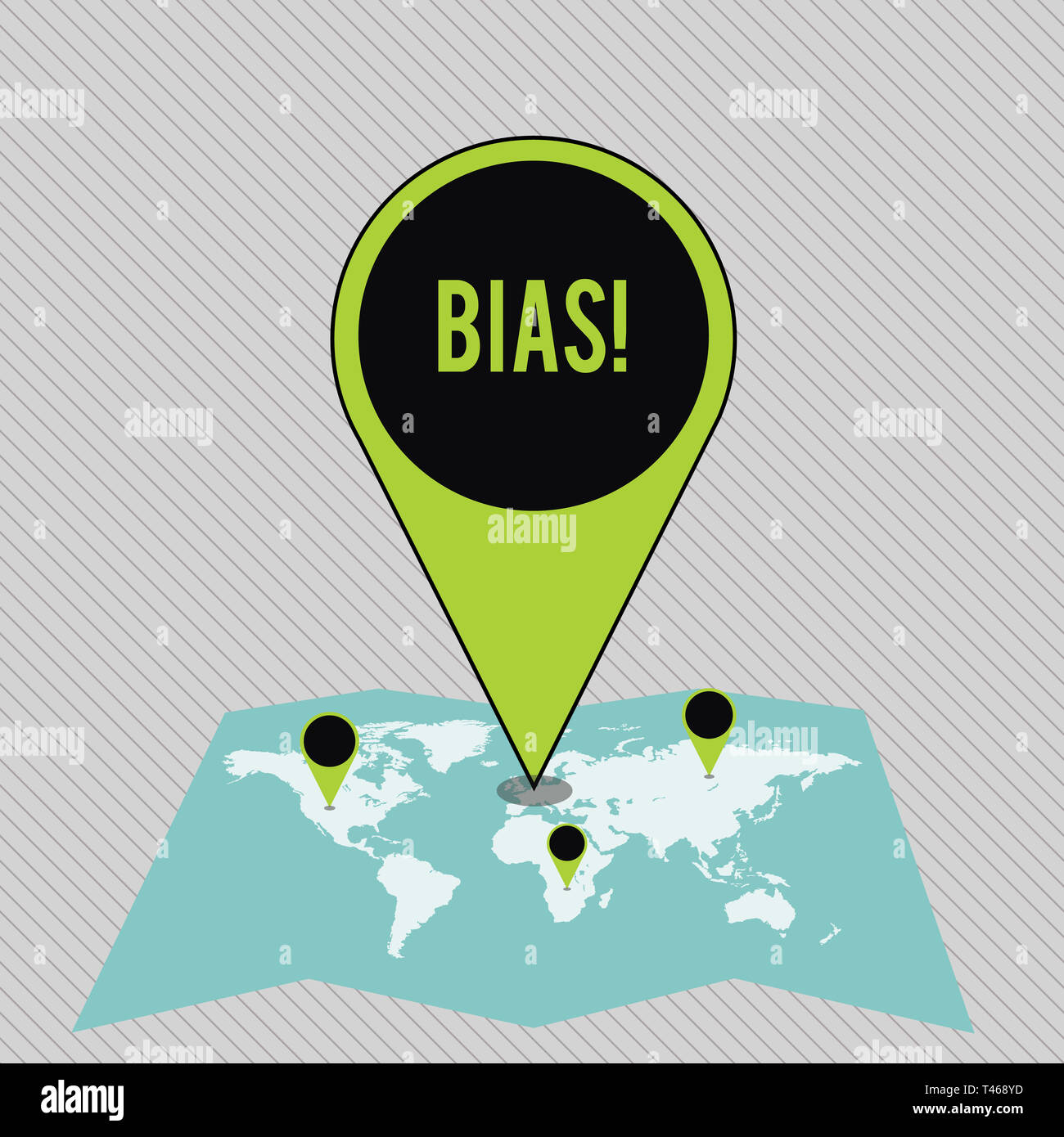 Text sign showing Bias. Business photo showcasing inclination or ...