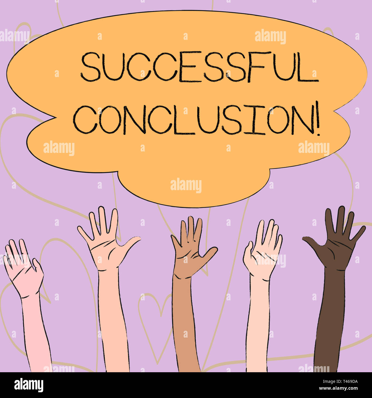 Writing note showing Successful Conclusion. Business concept for ...