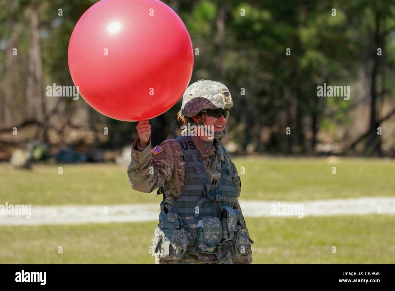 U.S. Army Capt. Alexandra Erickson in a field located on Fort Benning ...