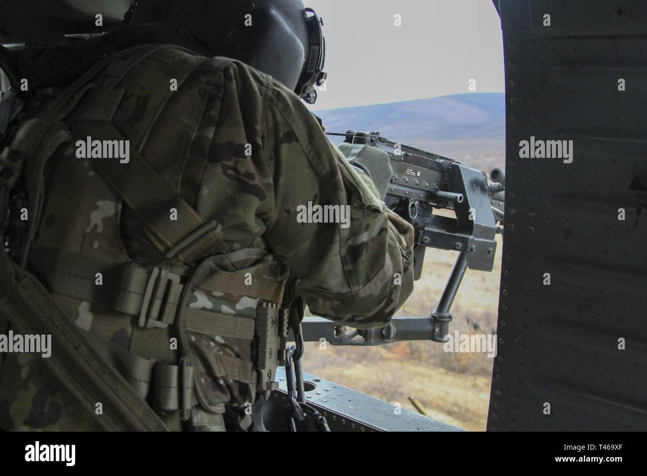 A soldier from 3rd Assault Helicopter Battalion, 1st Aviation Regiment ...