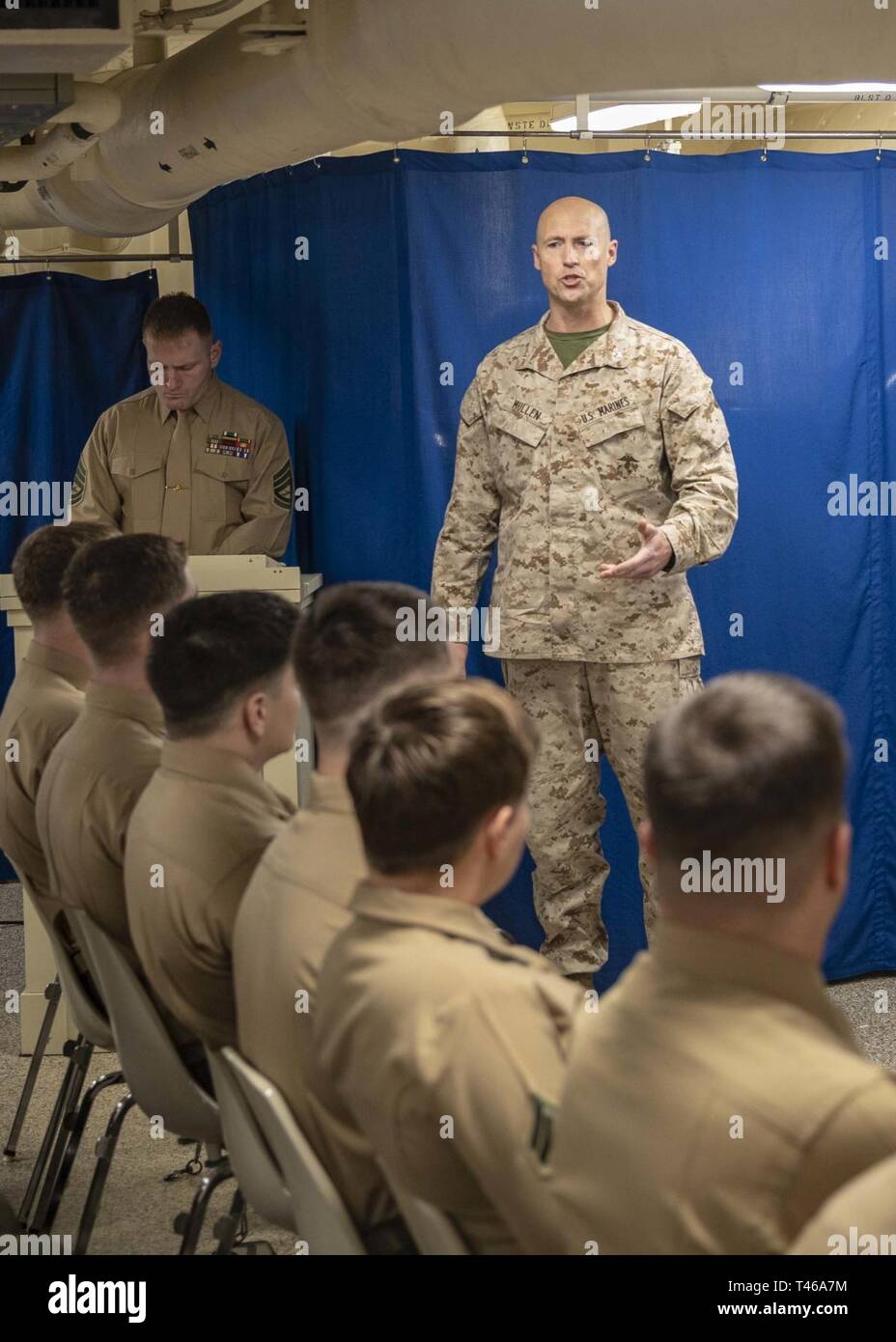 MEDITERRANEAN SEA, Mar. 7, 2019 - U.S. Marine Lt. Col. Sean Mullen, the ...