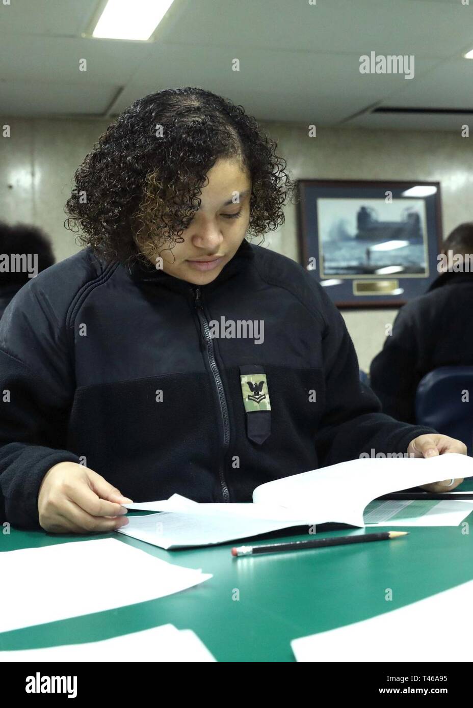 OCEAN (Mar. 7, 2019) Yeoman Second Class Aaliyah Lee takes the First ...