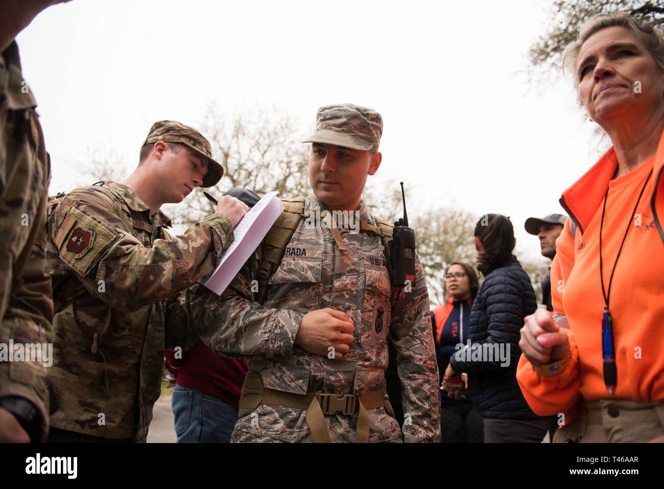 U.S. Air Force Staff Sgt. Nathaniel Kibler and Ryan Harada, 502d ...