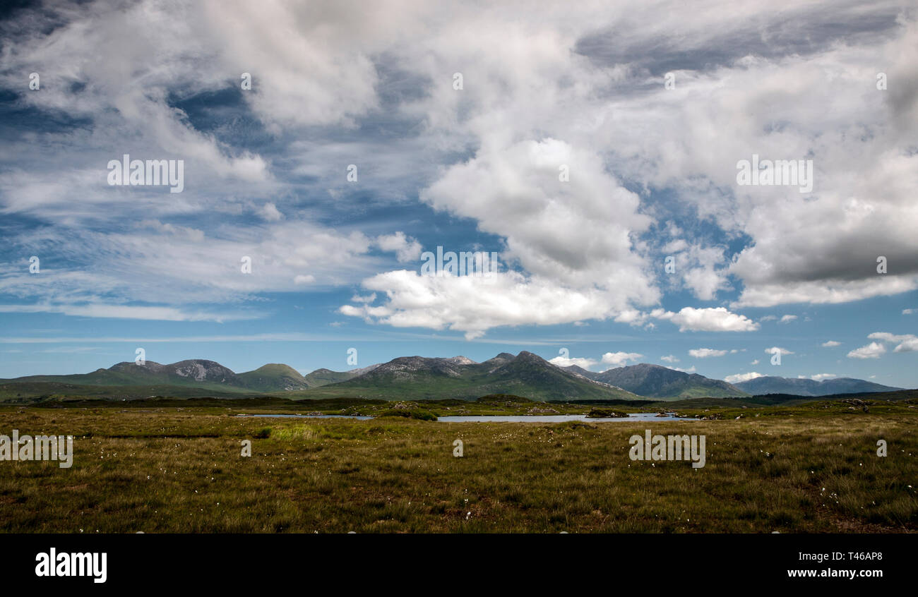 Roundstone Bog, Connemara. A typical west of Ireland landscape of ...