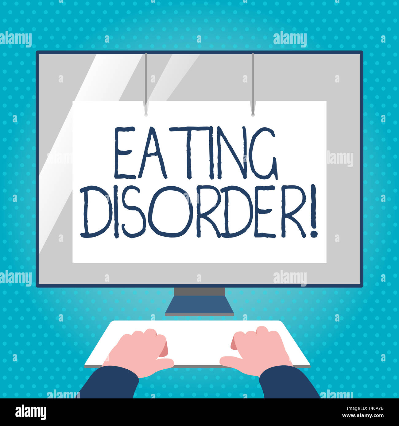 Text sign showing Eating Disorder. Business photo text characterized by ...