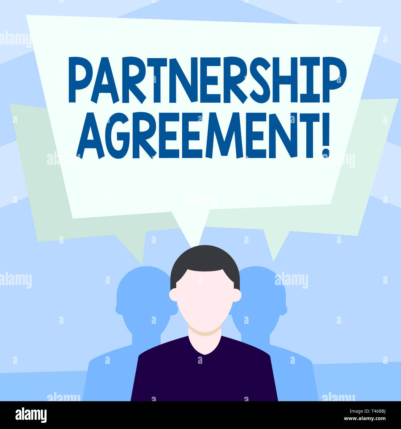Writing note showing Partnership Agreement. Business concept for Legal ...