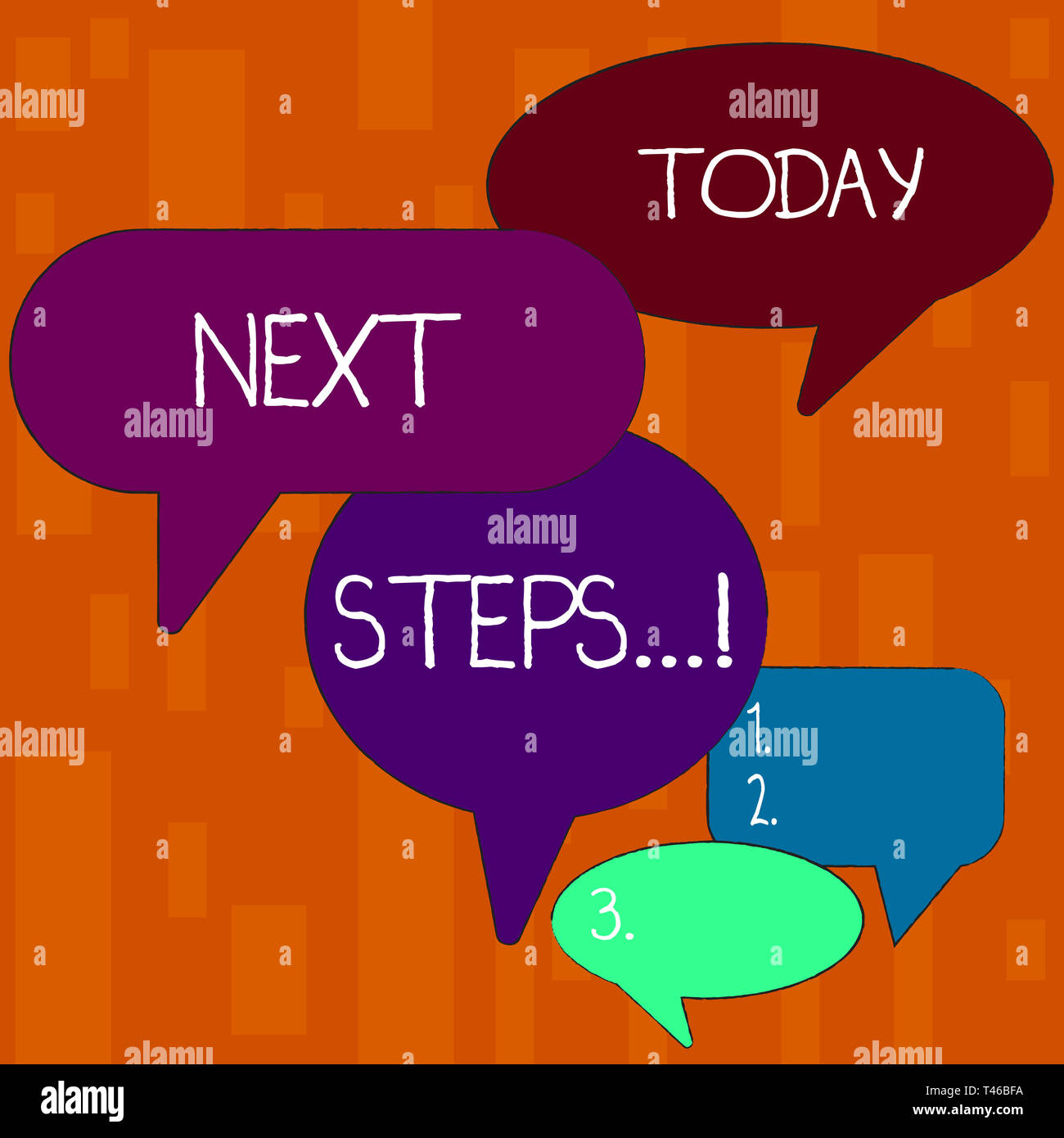Handwriting text Next Steps. Conceptual photo something you do after ...