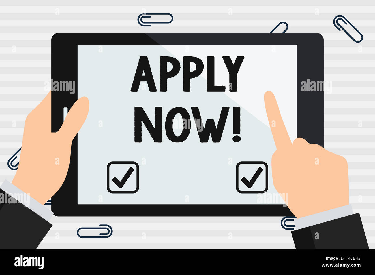 Handwriting text Apply Now. Conceptual photo request something ...