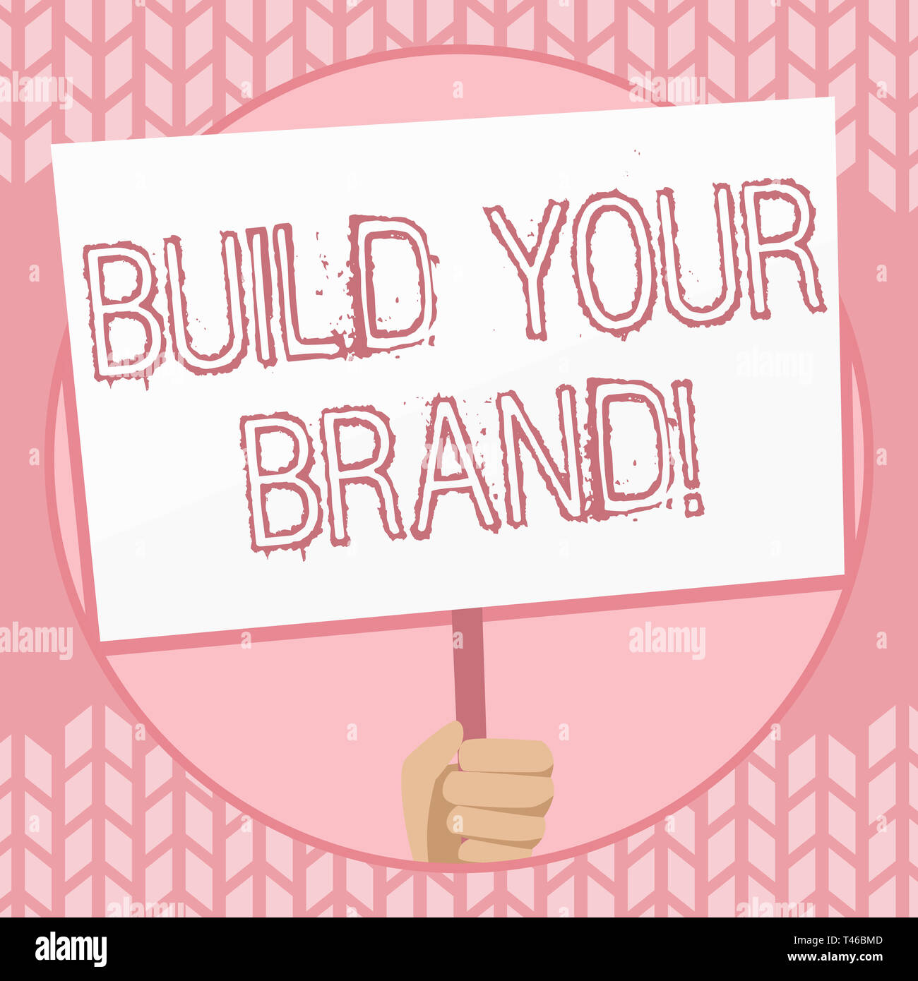 Writing note showing Build Your Brand. Business concept for creates or ...