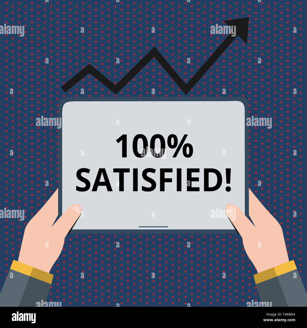 Conceptual hand writing showing 100 Percent Satisfied. Concept meaning ...