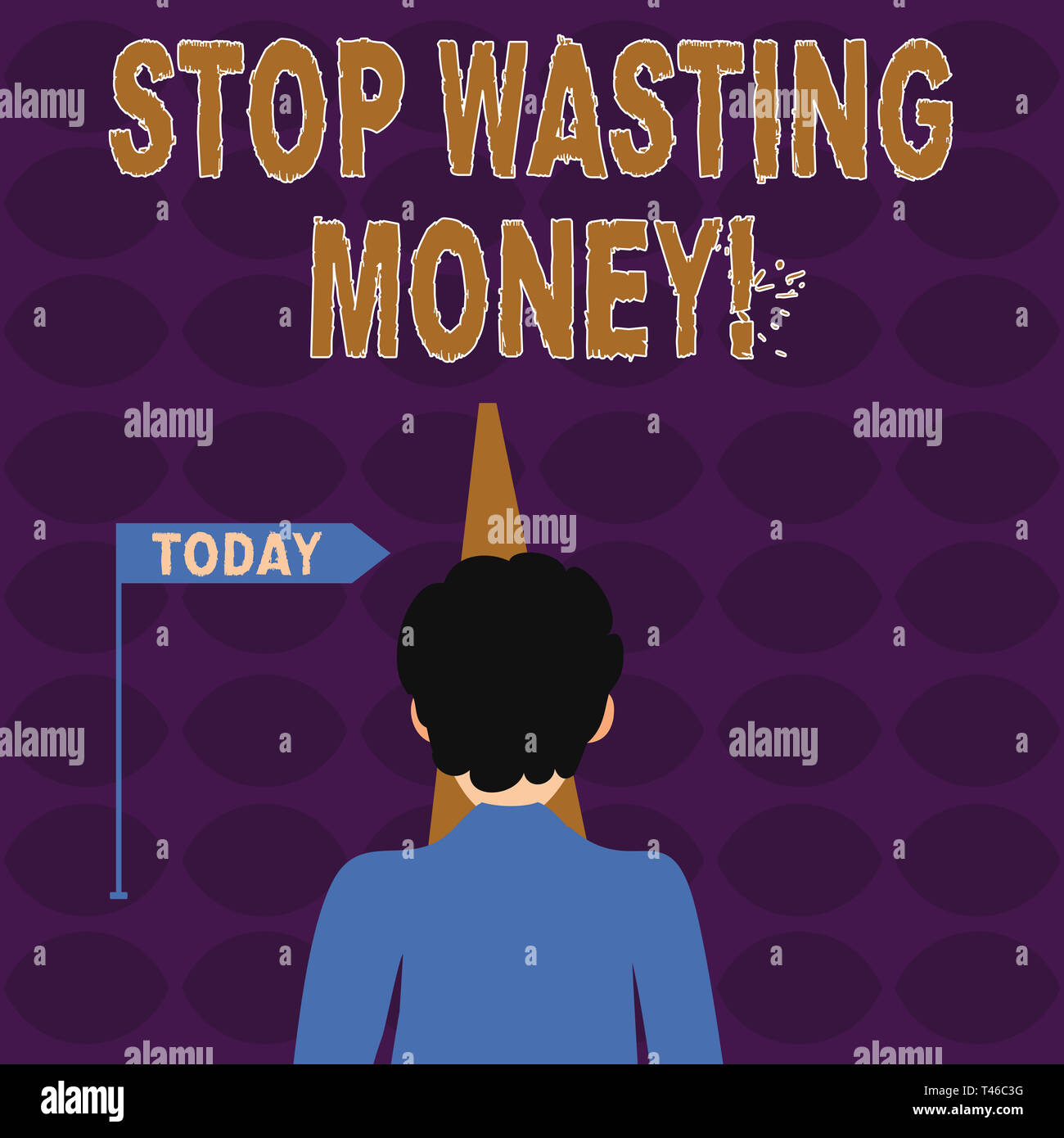 Handwriting text writing Stop Wasting Money. Conceptual photo advicing ...