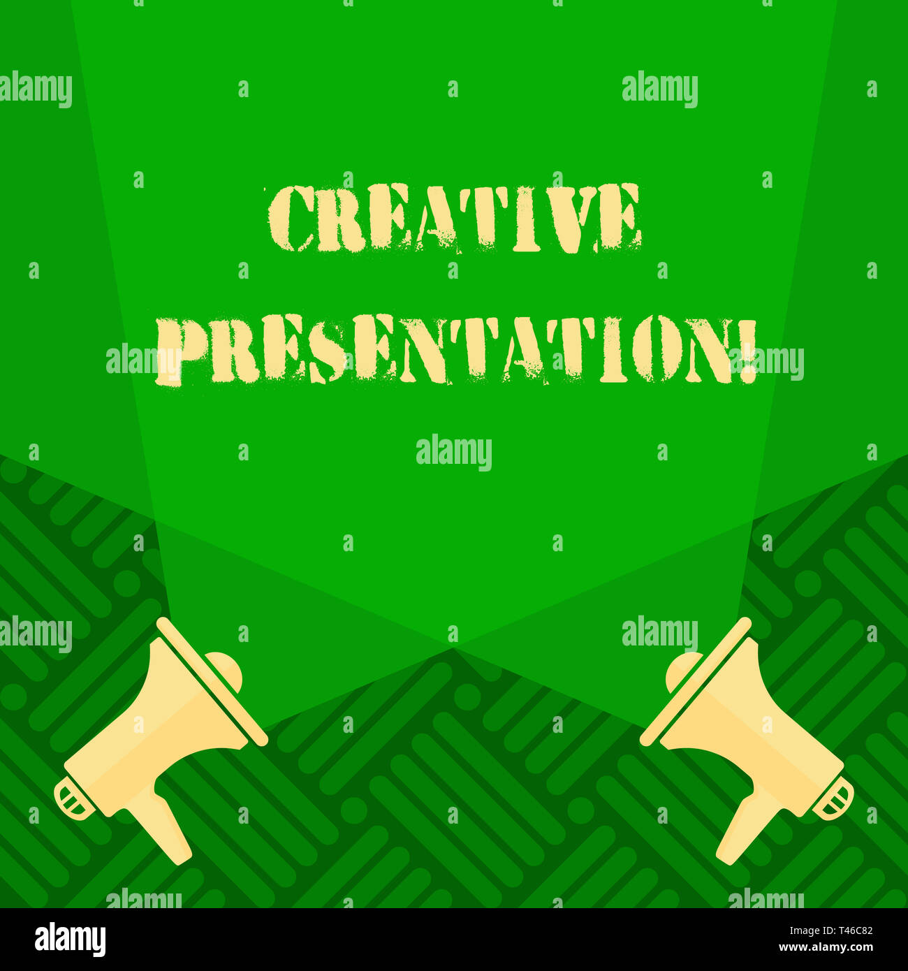 Text sign showing Creative Presentation. Business photo text process of ...