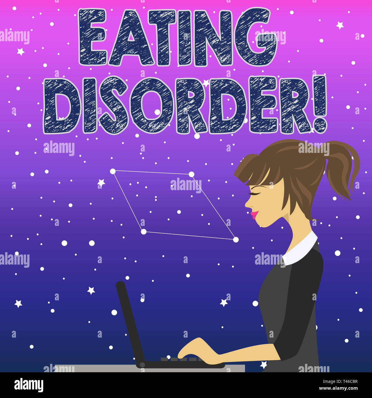 Handwriting text Eating Disorder. Conceptual photo characterized by ...
