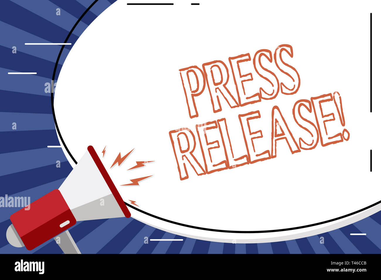 Handwriting text Press Release. Conceptual photo statement issued to ...