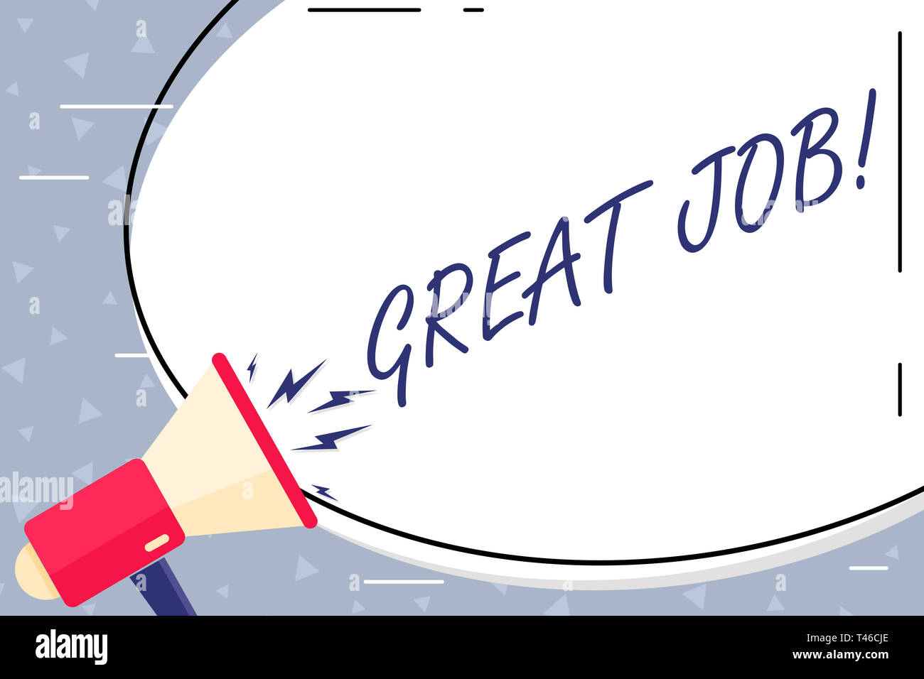 Text sign showing Great Job. Business photo showcasing used praising ...
