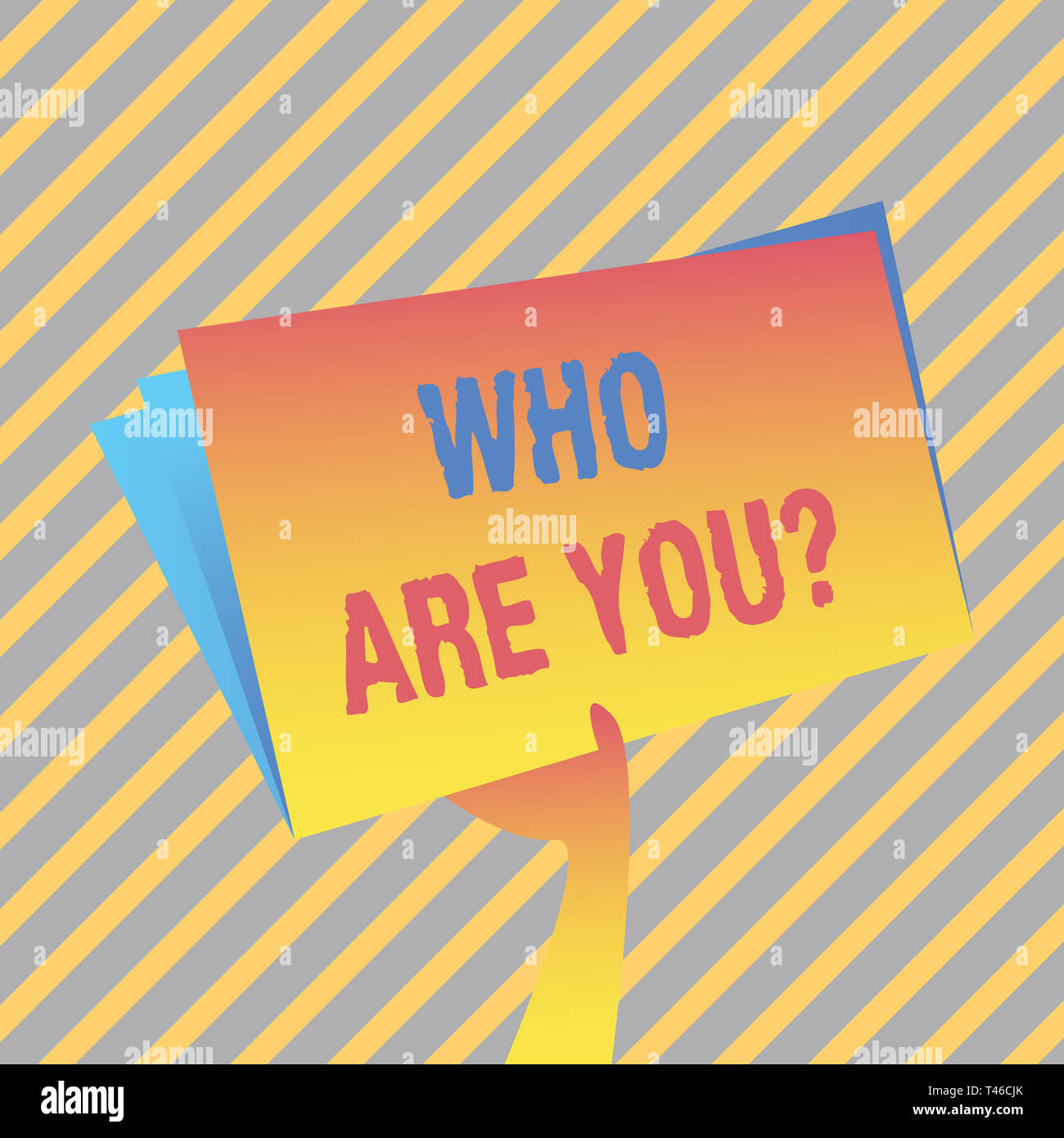 Writing note showing Who Are You Question. Business concept for asking ...