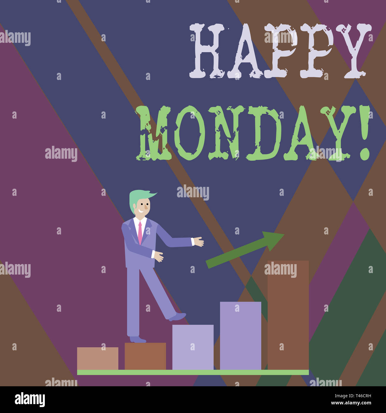Writing note showing Happy Monday. Business concept for telling that ...