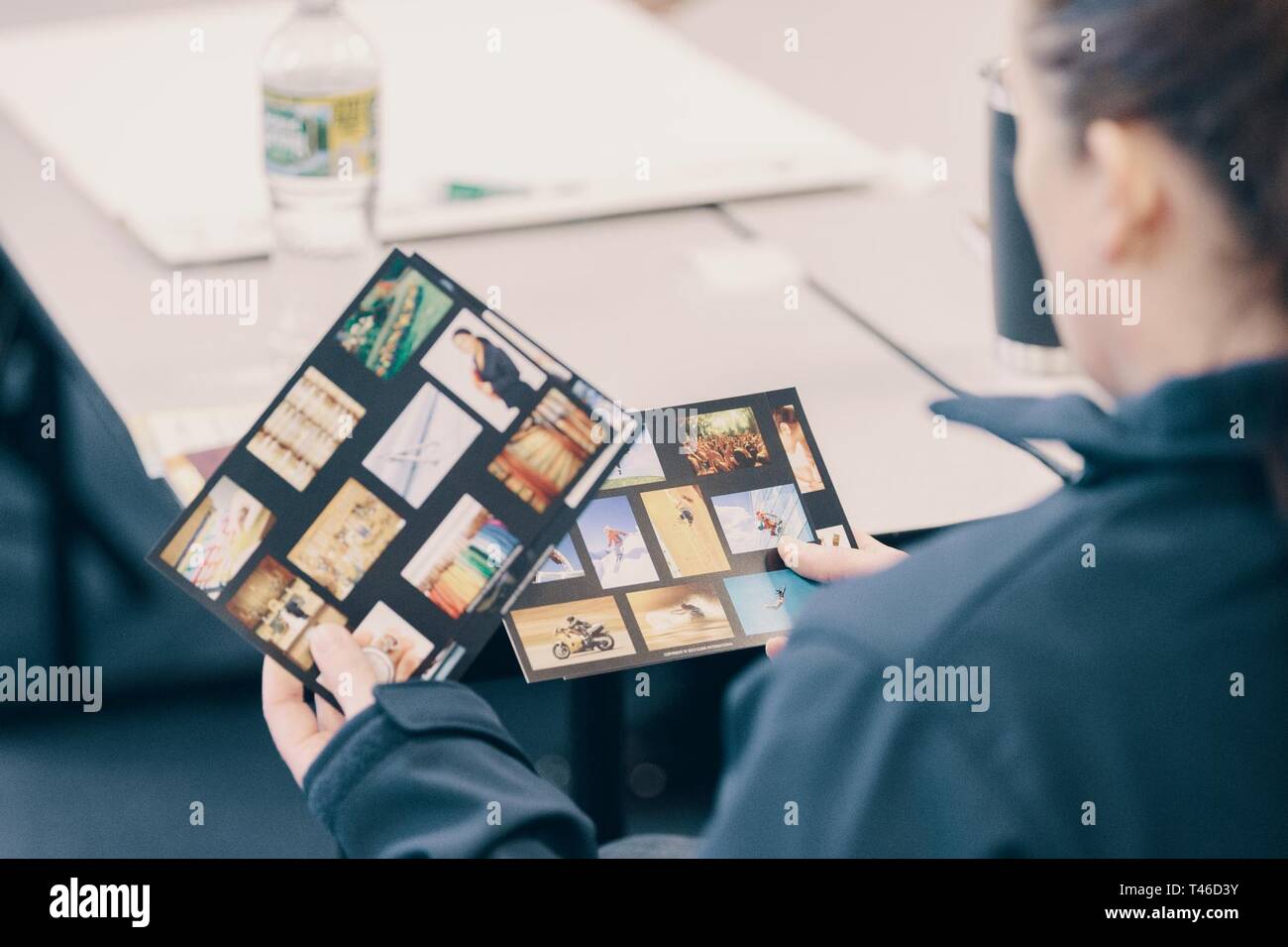 Members of the U.S. Coast Guard Sector Buffalo sort through cards ...