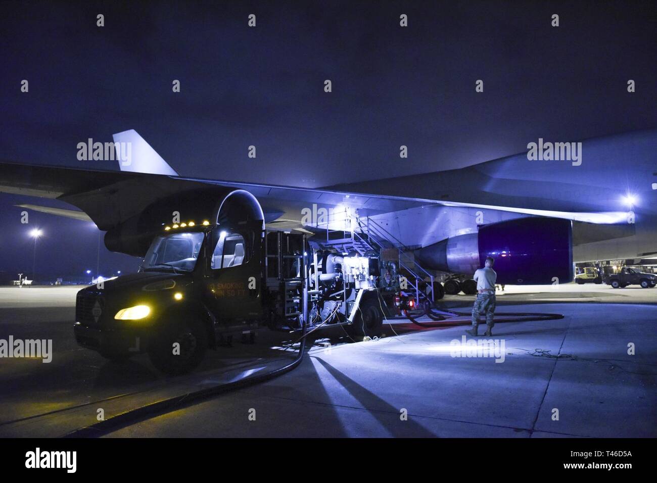 An R-12 Hydrant Refueling Truck operated by Master Sgt. Ben Hritz and ...