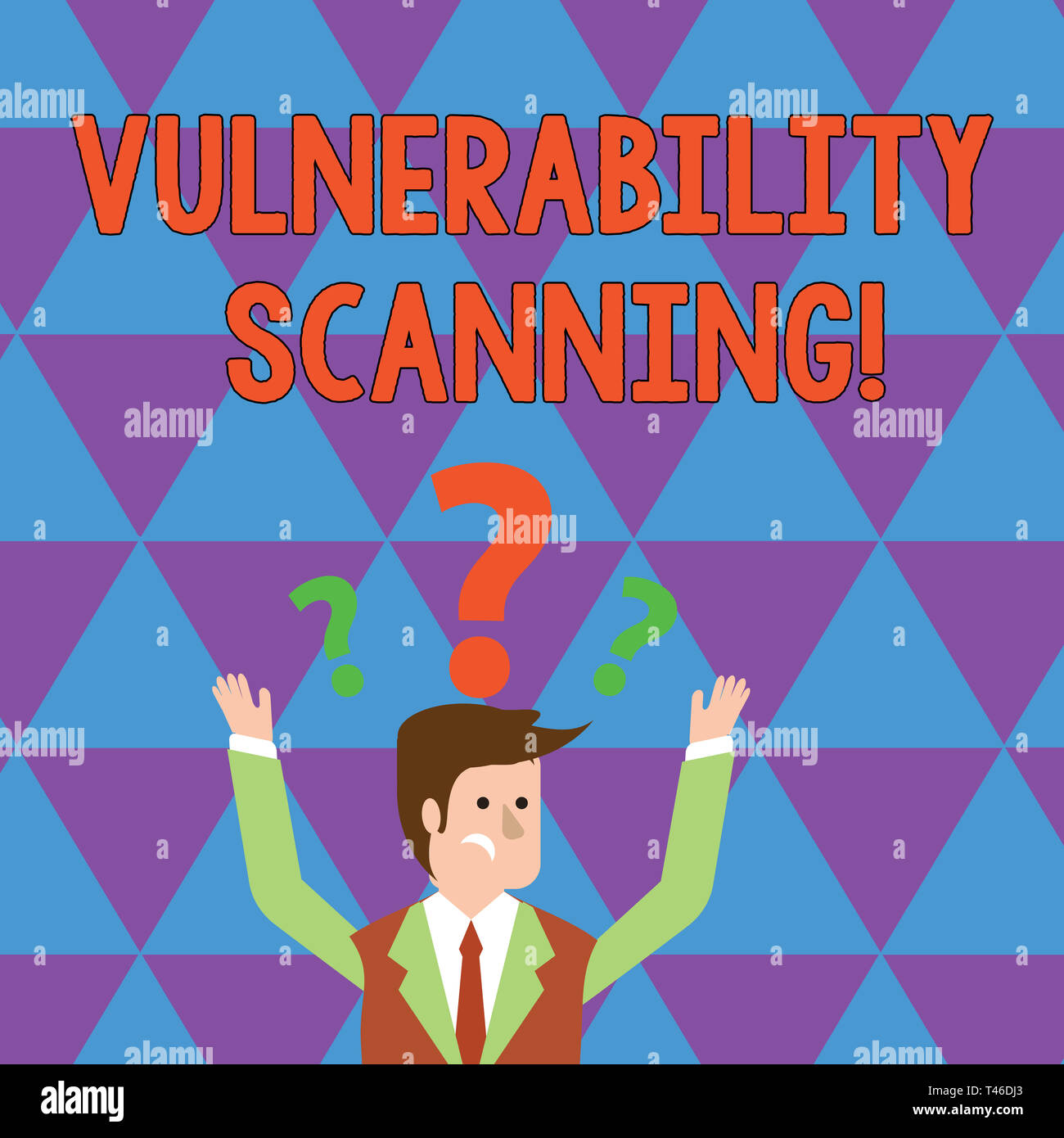 Writing Note Showing Vulnerability Scanning Business Concept For Check