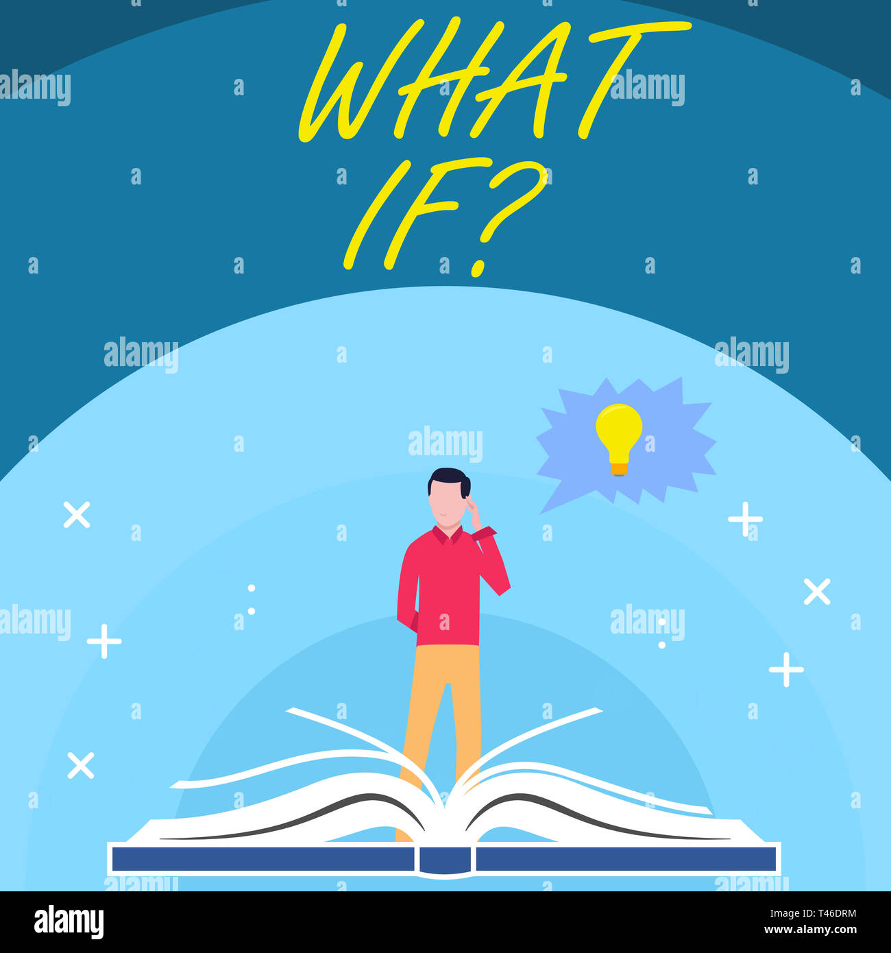 Handwriting text What If Question. Conceptual photo when you are asking ...