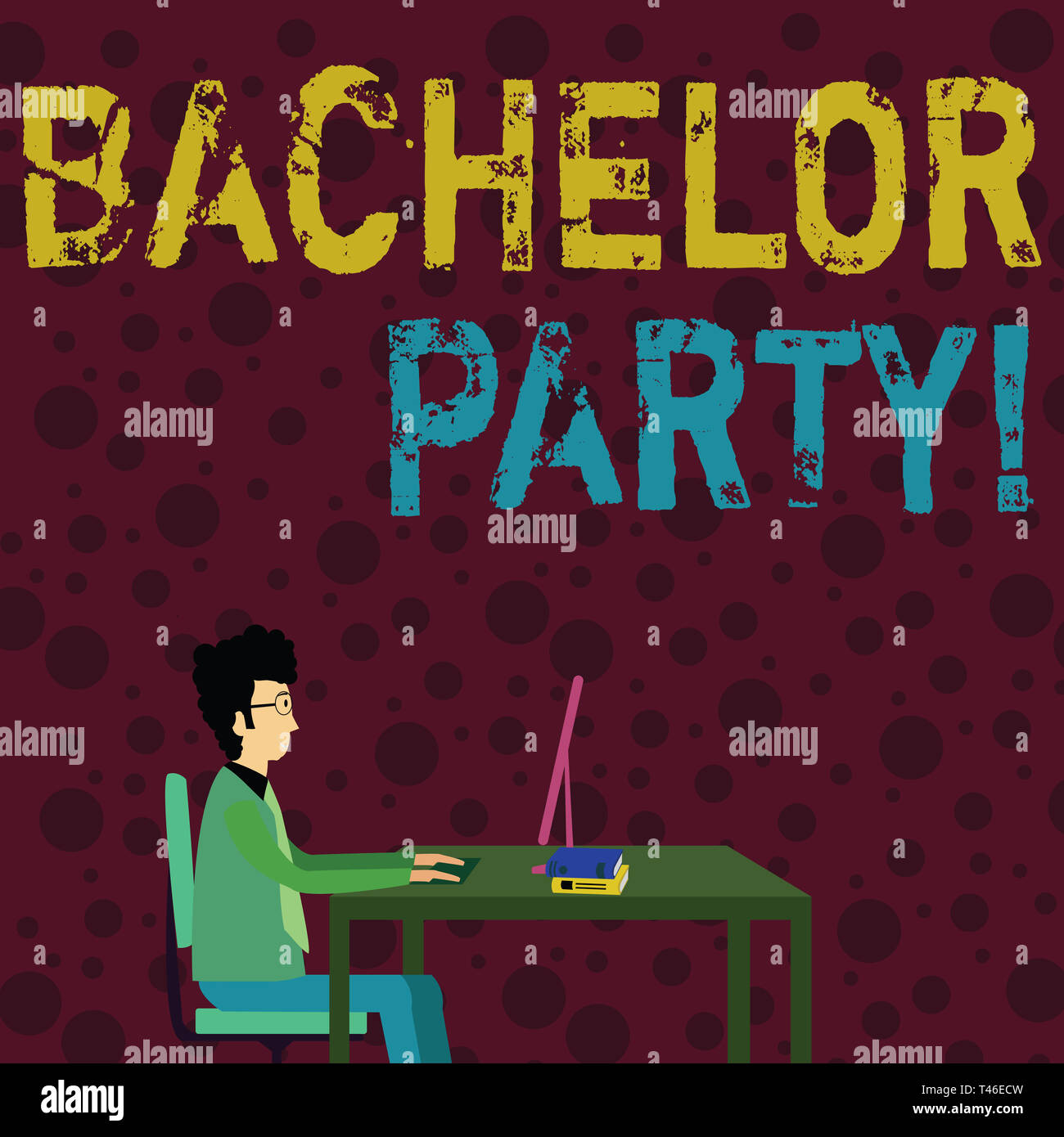 Conceptual hand writing showing Bachelor Party. Concept meaning given ...