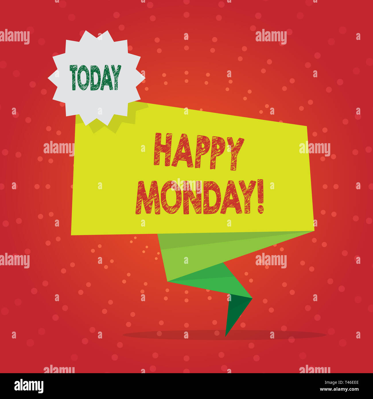 Writing note showing Happy Monday. Business concept for telling that ...