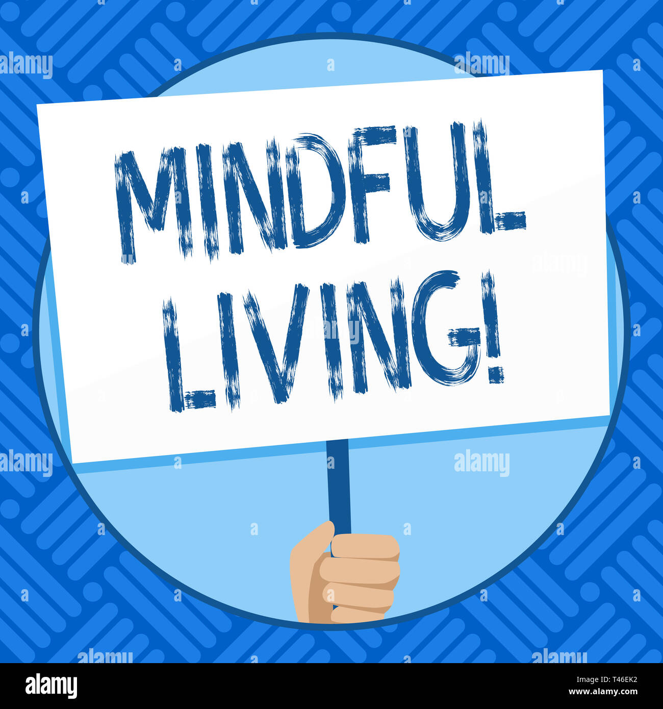 Text sign showing Mindful Living. Business photo text moments awareness ...