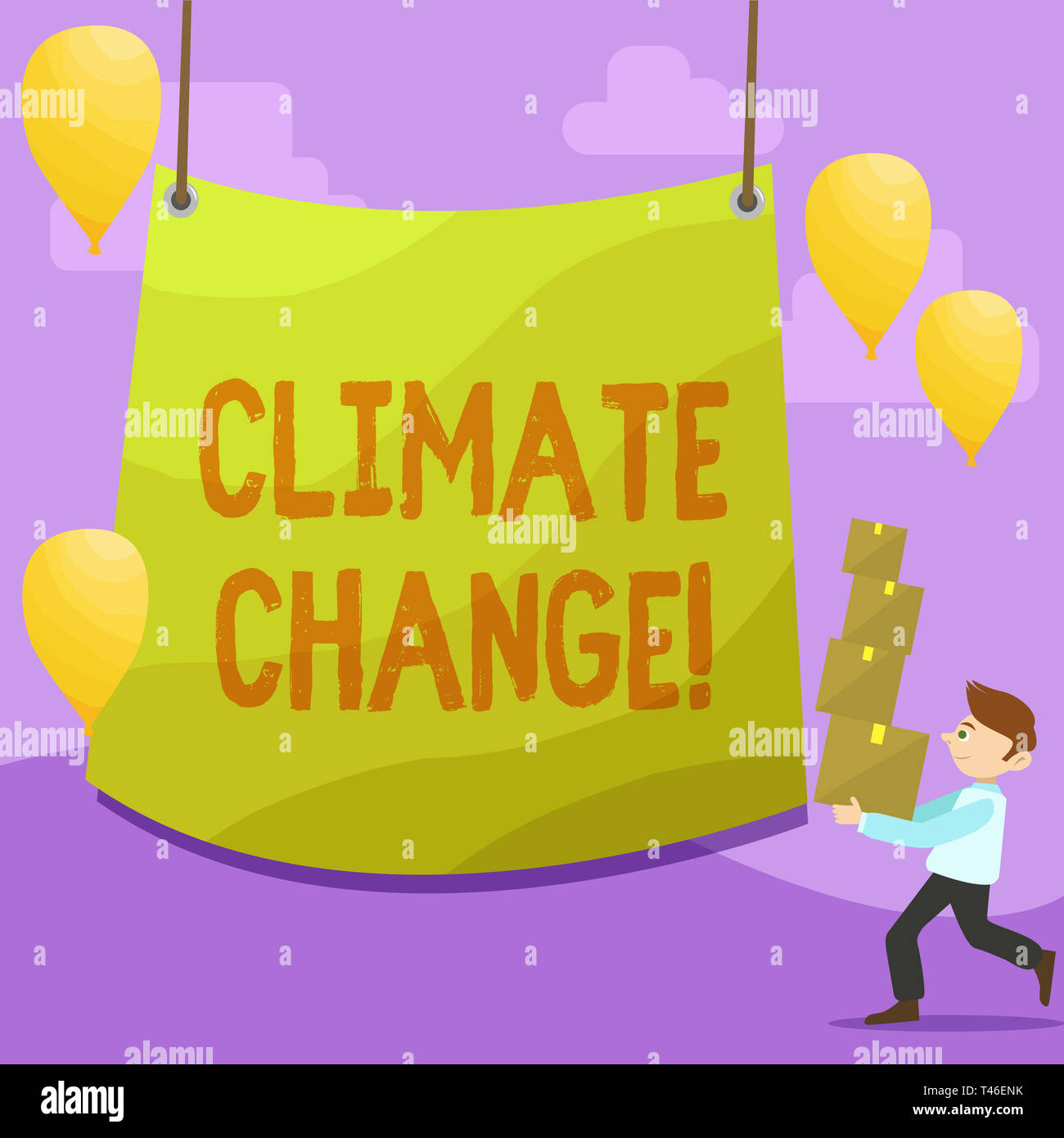 Handwriting text writing Climate Change. Conceptual photo difference in ...