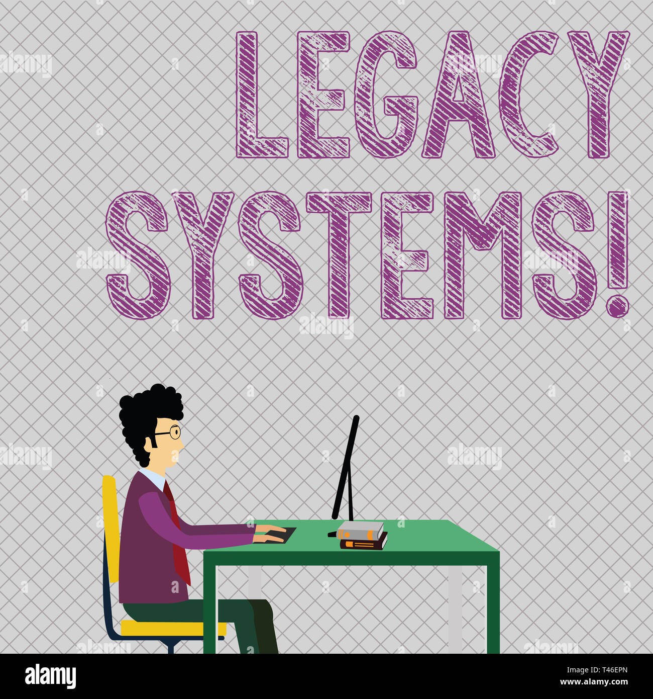 Conceptual Hand Writing Showing Legacy Systems Concept Meaning Old Method Technology Computer