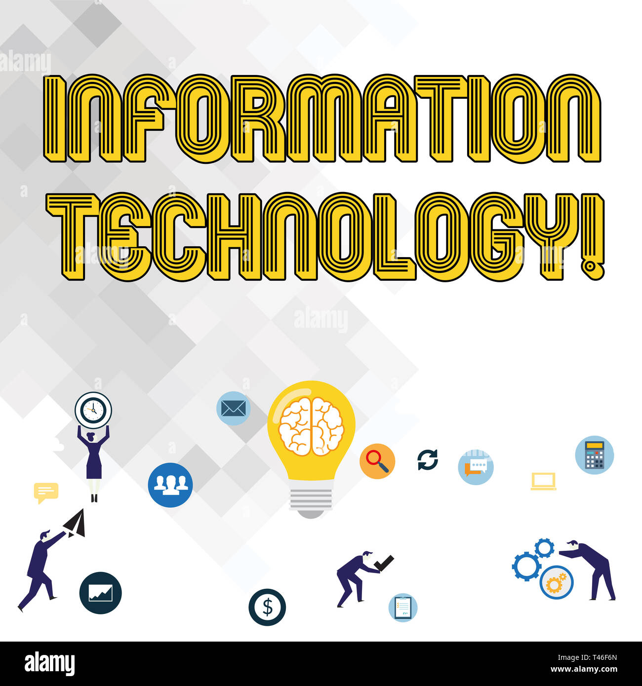 Text sign showing Information Technology. Business photo showcasing ...