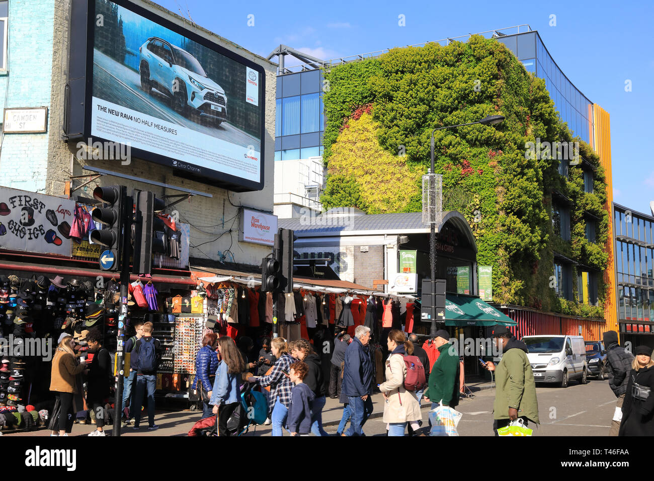 Hawley Crescent with the old TVam building covered in ivy, in Camden ...