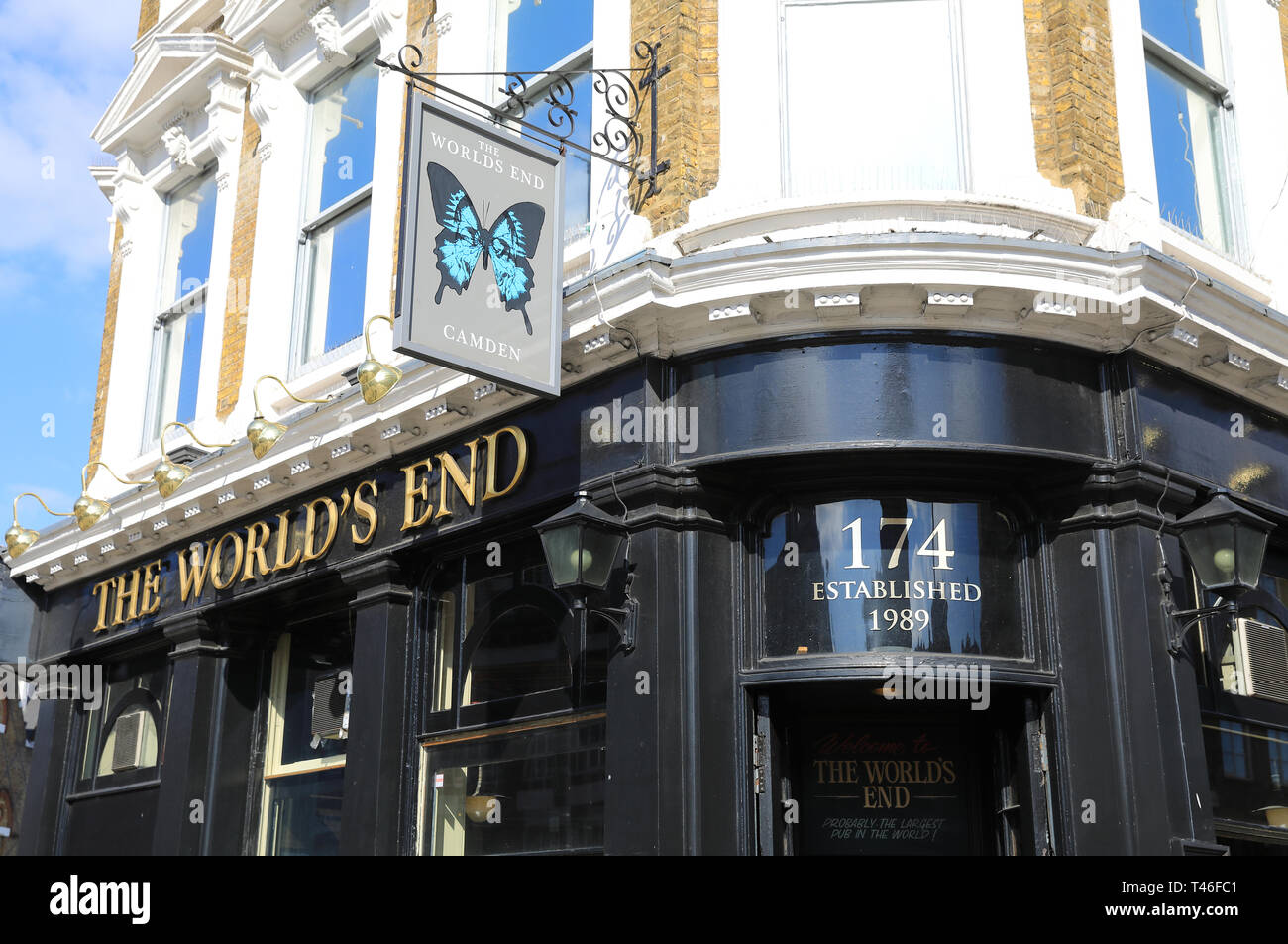 The famous The World's End pub in Camden Town, in north London, UK ...
