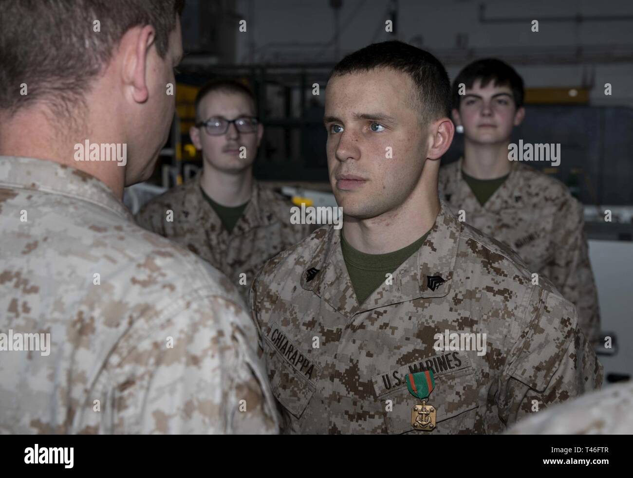 GULF OF OMAN (March 9, 2019) – U.S. Marine Sgt. Michael Chiarappa, the ...