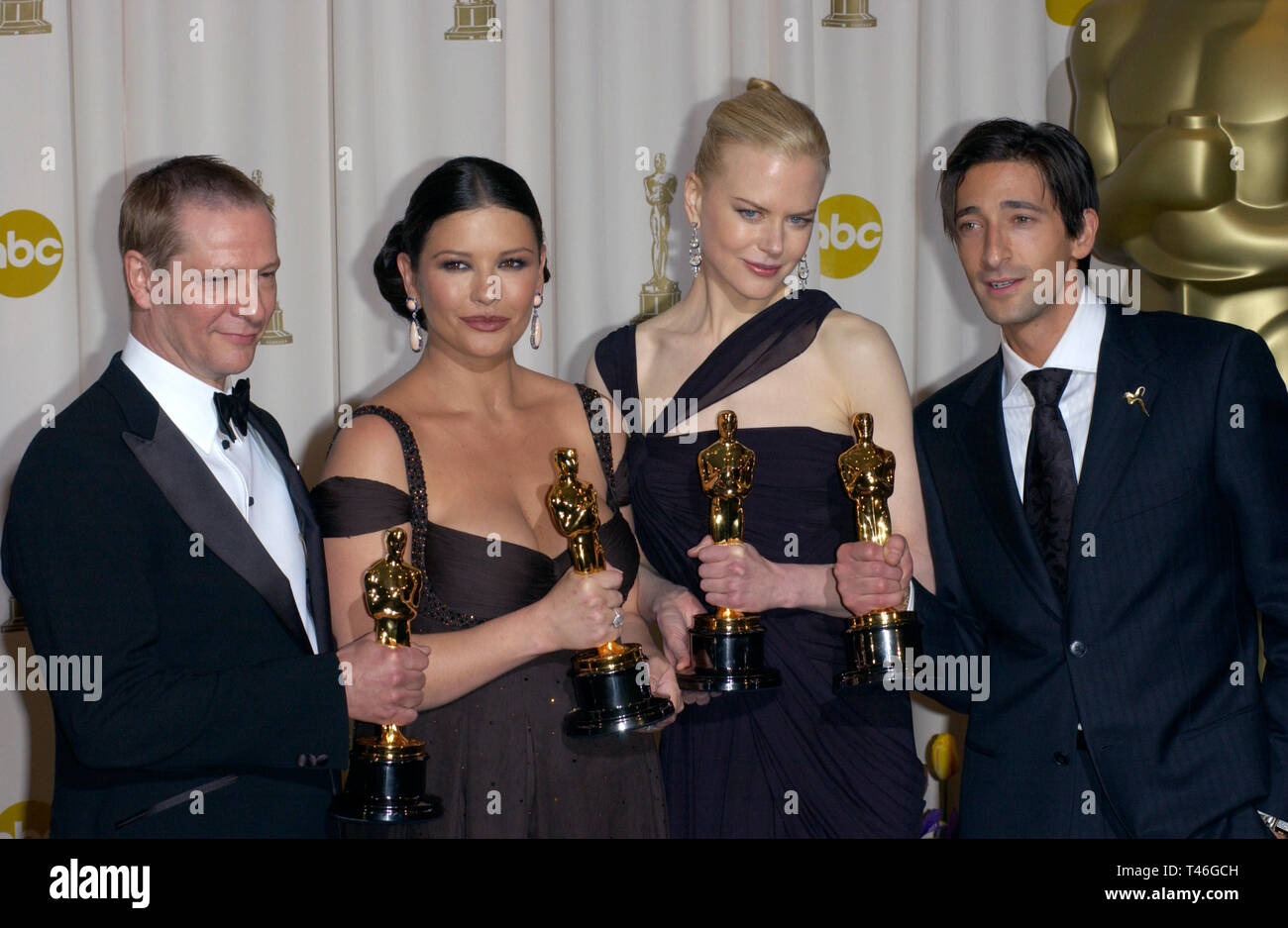 LOS ANGELES, CA. March 23, 2003: CHRIS COOPER (left), CATHERINE ZETA ...