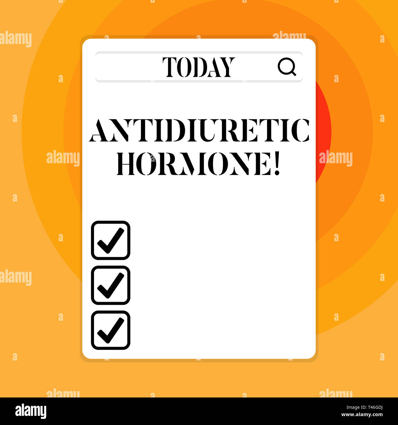 Text sign showing Antidiuretic Hormone. Business photo showcasing ...