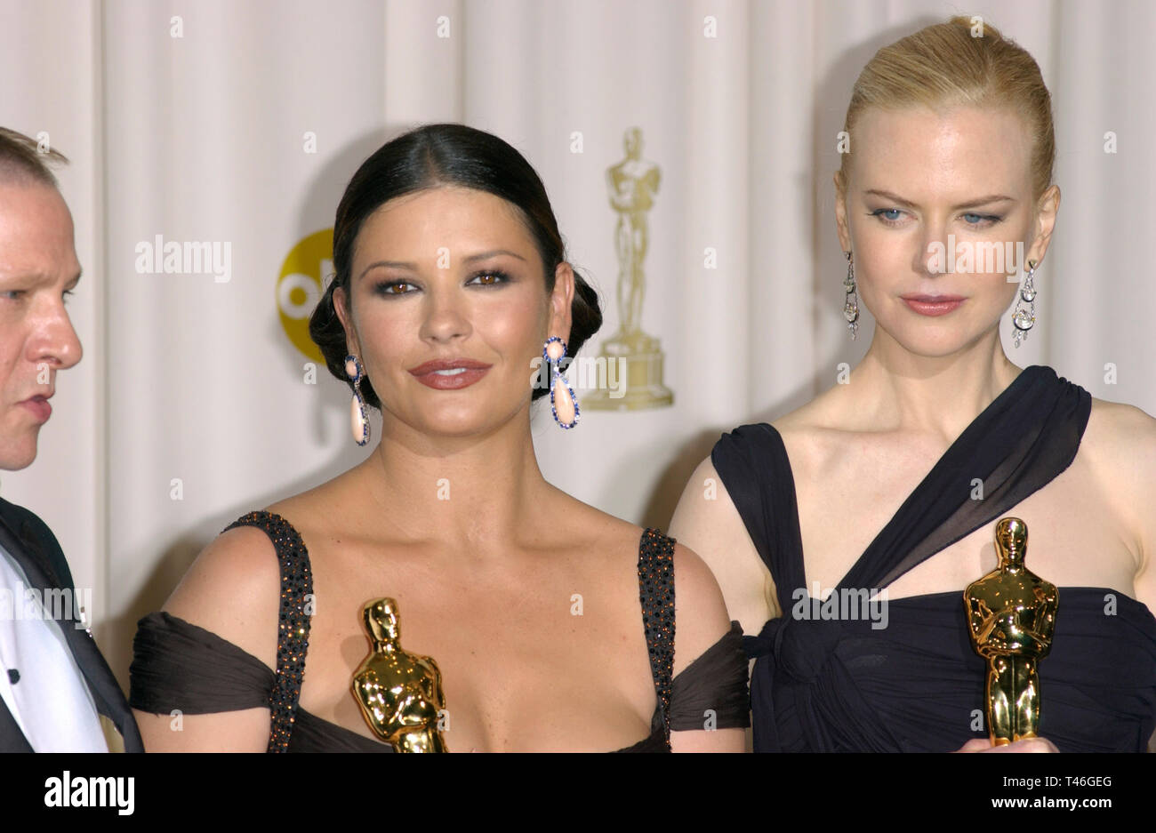 LOS ANGELES, CA. March 23, 2003: NICOLE KIDMAN (right) & CATHERINE ZETA ...
