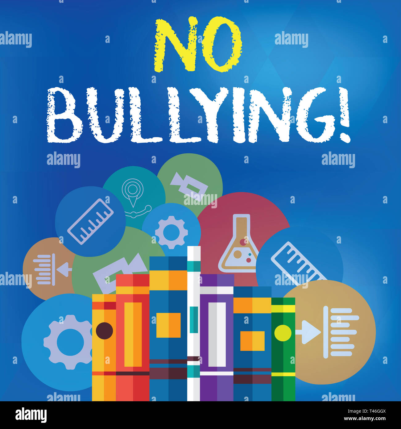 Text sign showing No Bullying. Business photo text stop aggressive ...