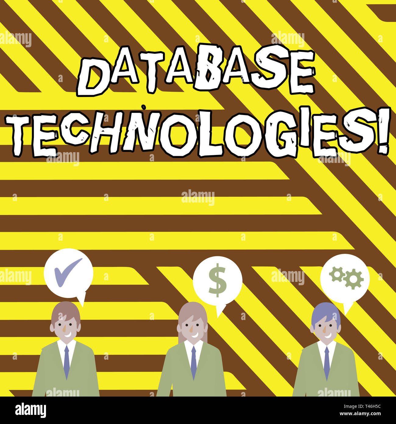 Conceptual hand writing showing Database Technologies. Concept meaning Organization of a ...