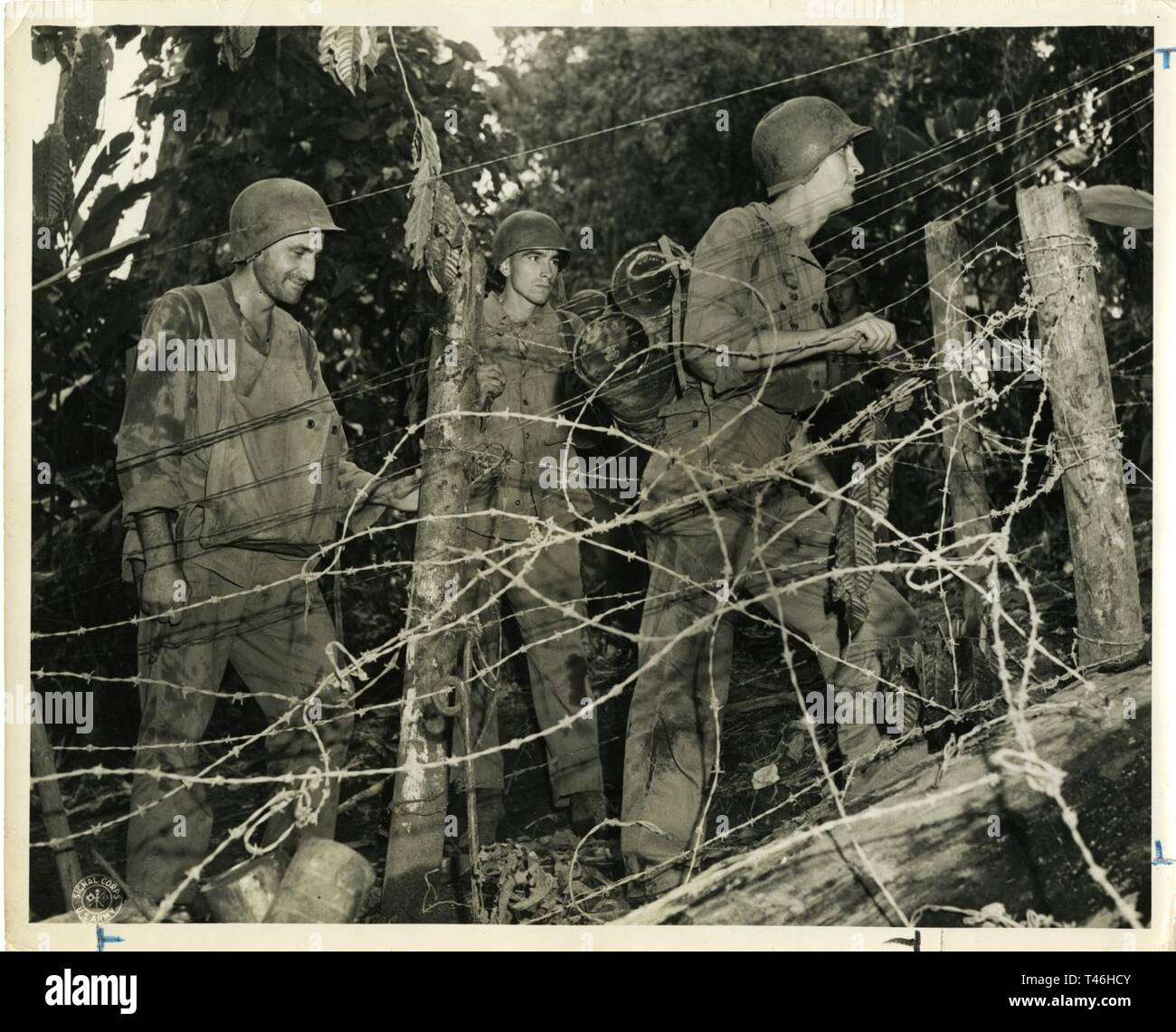 Pfc. Roy J. Naquin (from left), of Chacahdule, La., Staff Sgt. Donald A ...