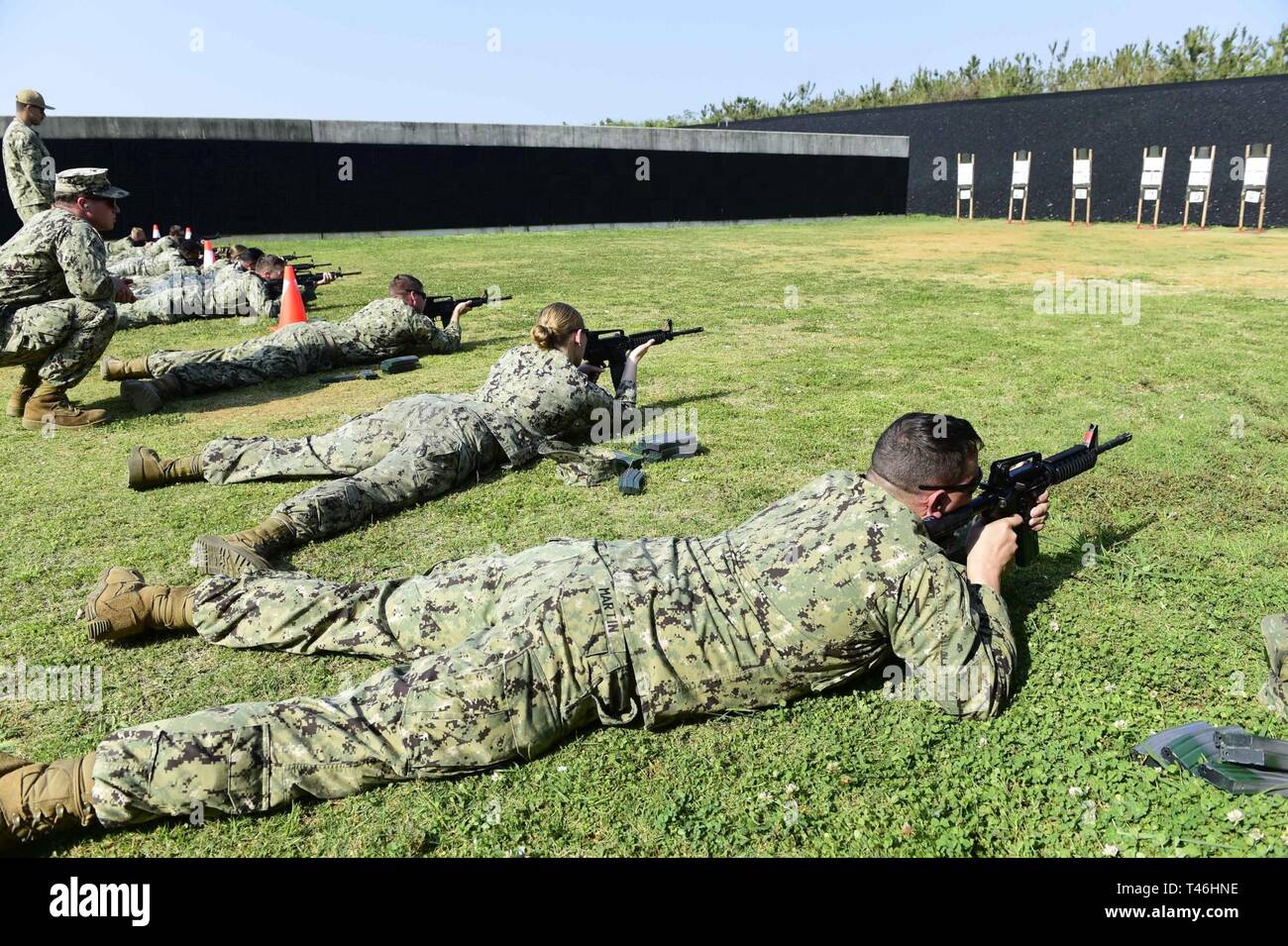 OKINAWA, Japan (March 13, 2019) Seabees assigned to Naval Mobile ...