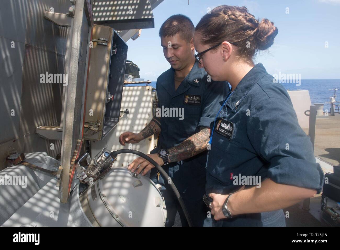 PHILIPPINE SEA (March 12, 2019) Sonar Technician Surface 2nd Class ...